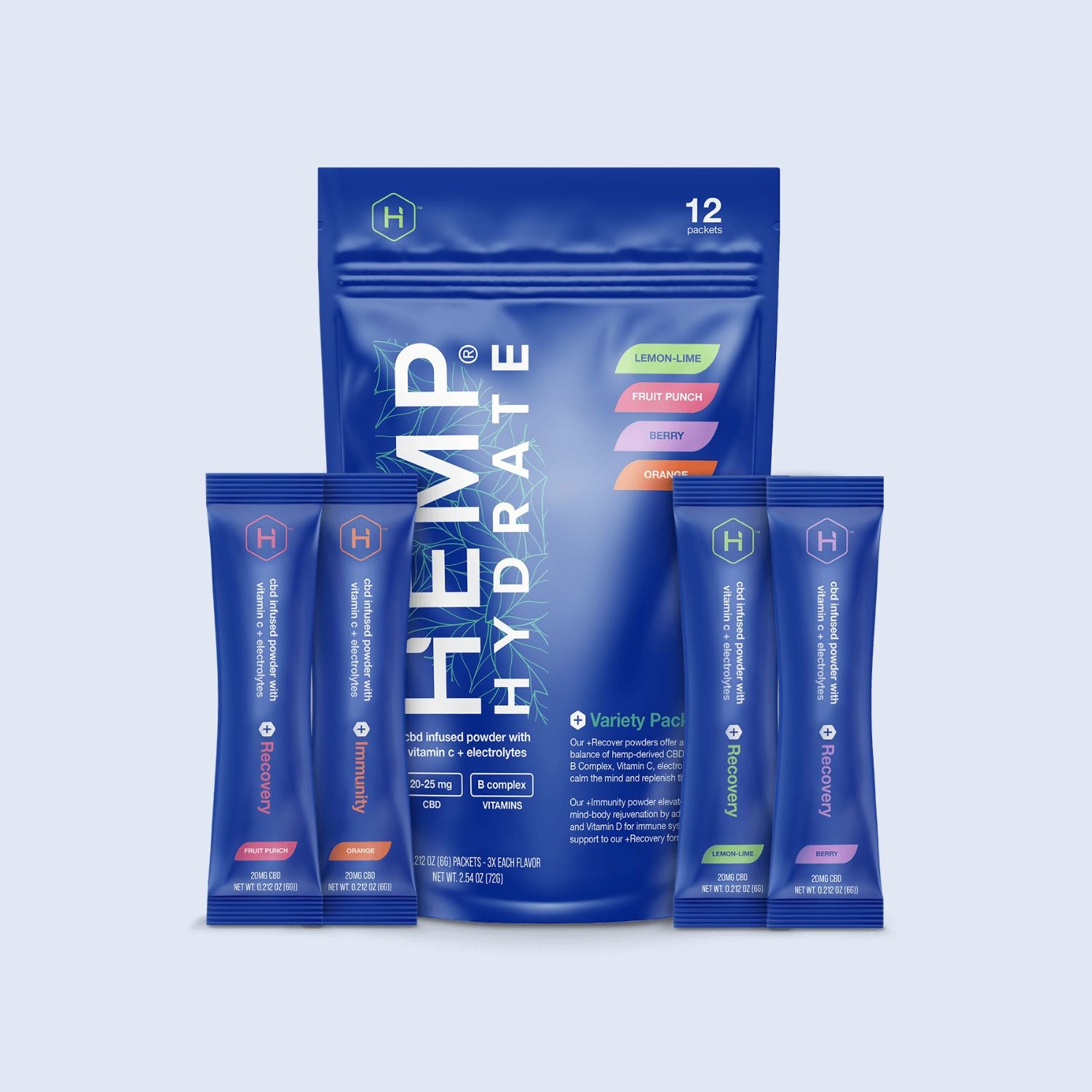Variety Pack Electrolyte CBD Drink Powder – Hemp Hydrate